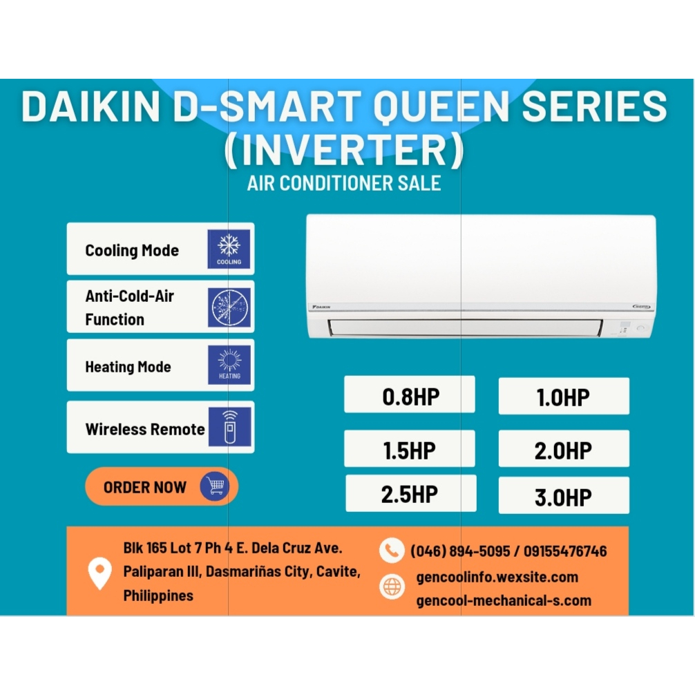 DAIKIN D-SMART QUEEN SERIES WALL MOUNTED INVERTER | Lazada PH