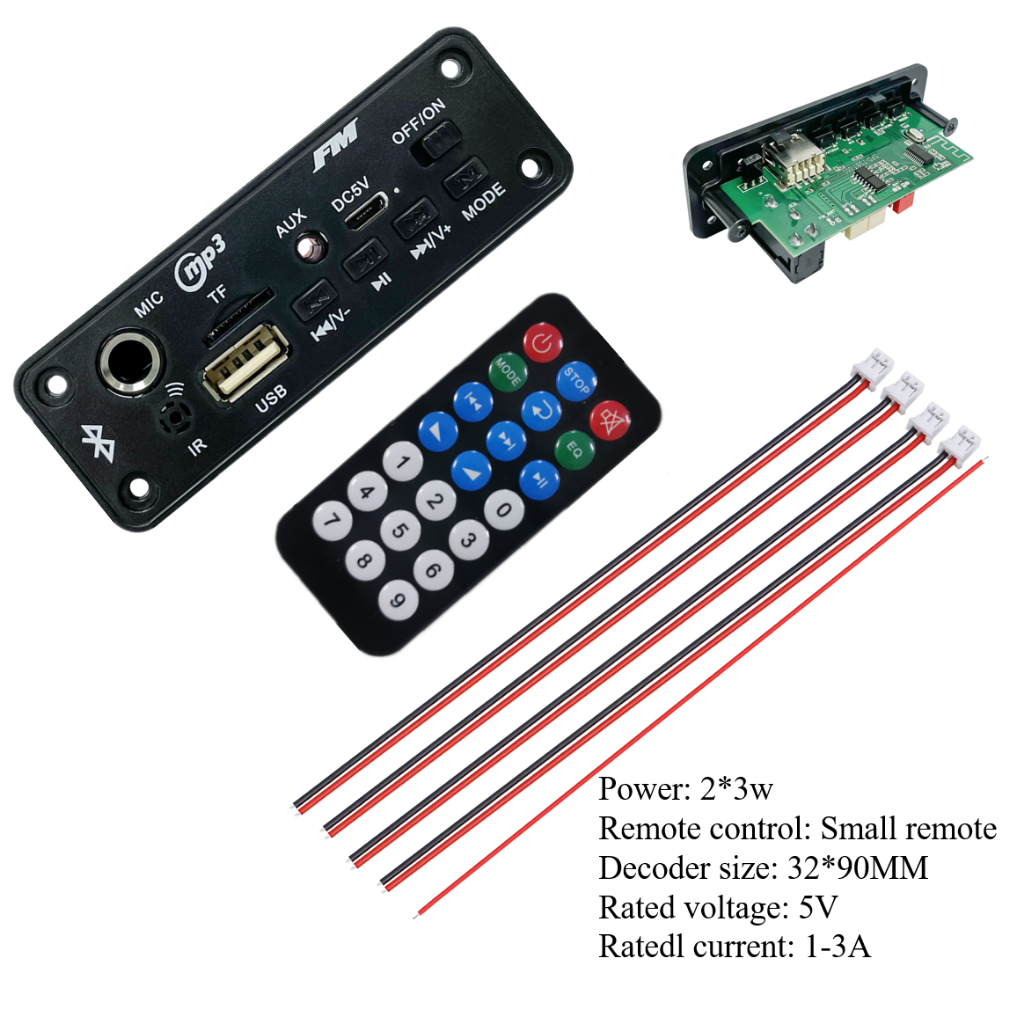 10W MP3 Decoder Board Amplifier Bluetooth DIY MP3 Decoder Board 5V ...