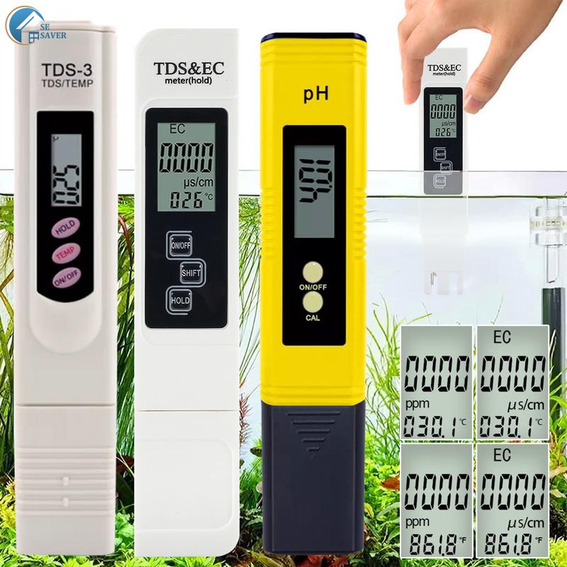 Water Tester TDS EC Temperature Water Meter Electric Digital pH Meter ...