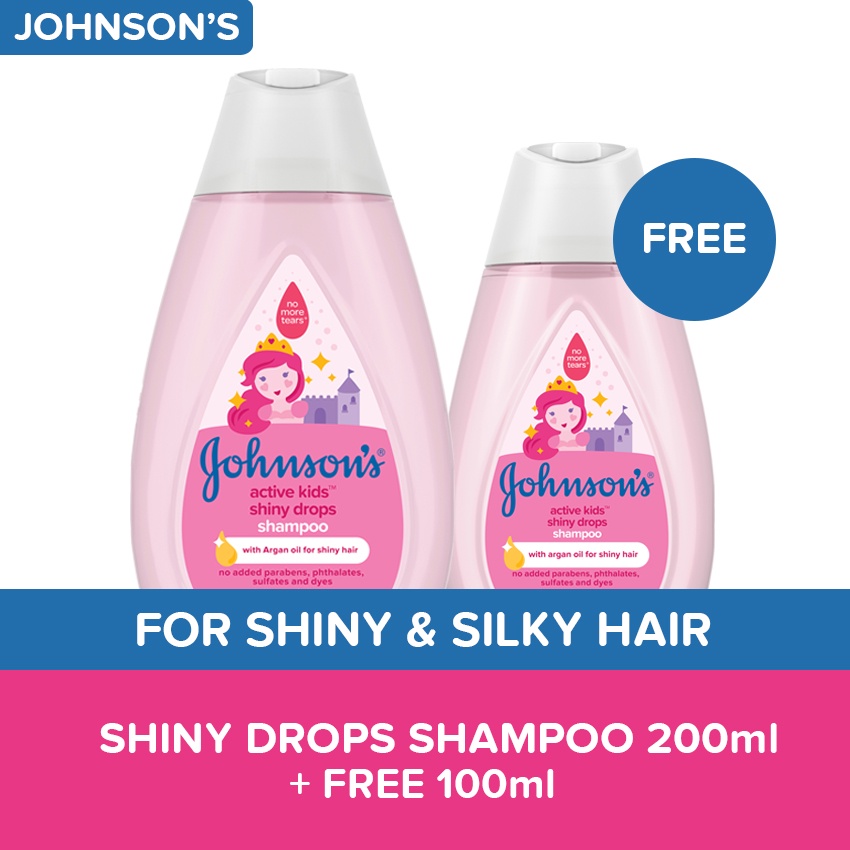 Johnson's Active Kids Shiny Drops Shampoo Sulit Pack (200ml + FREE ...