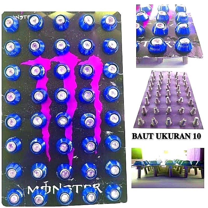 40Pcs Baut Body / Baut Plat Motor Baut Kunci L Variasi Universal ...