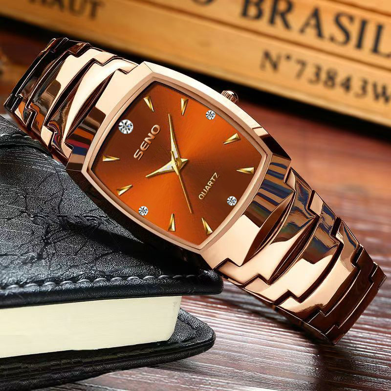 Cheno Vintage Square Dial Men's Watch - Cross-Border Premium Coffee ...