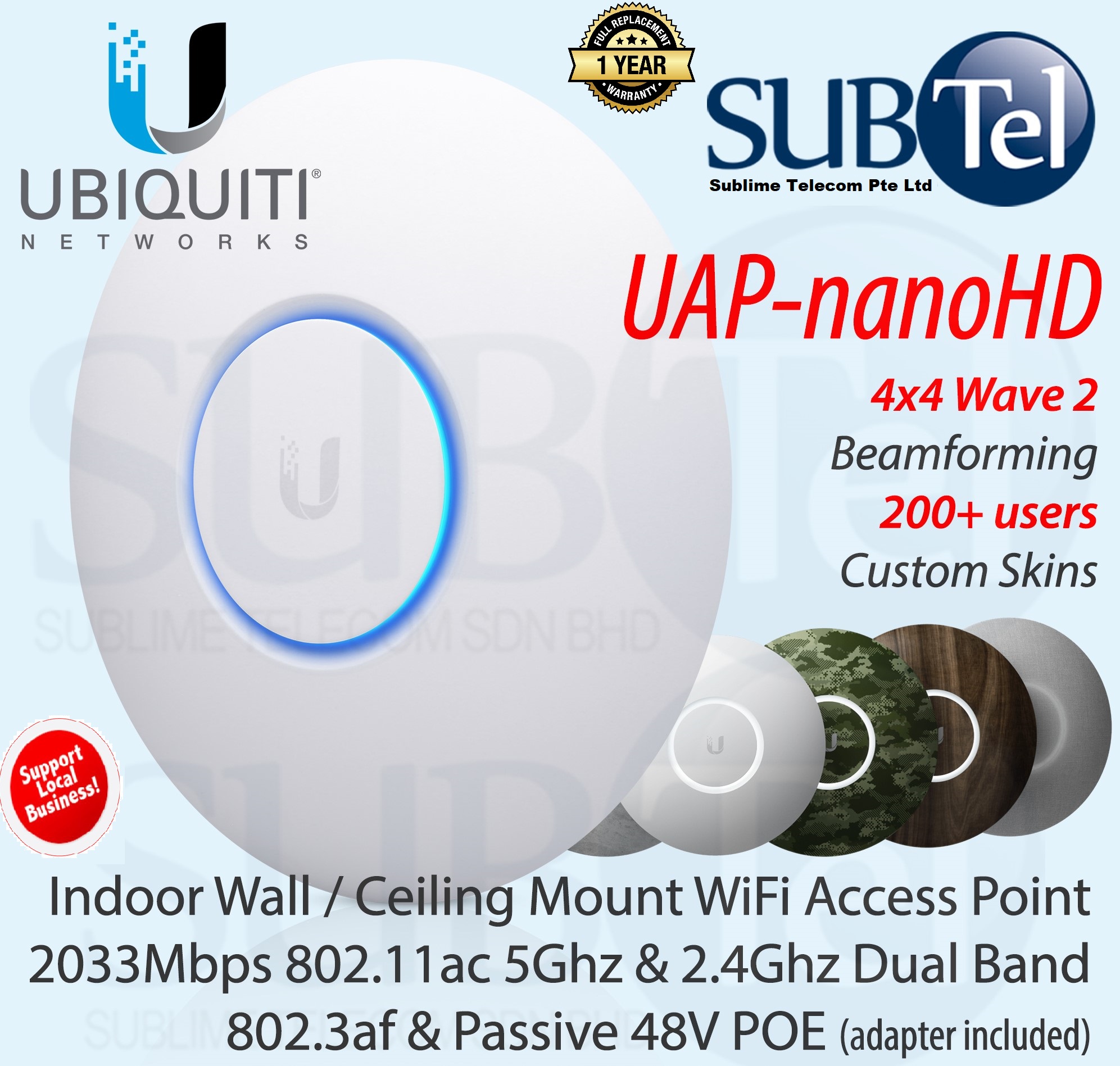 UAP-nanoHD Latest Ubiquiti UniFi Nano HD Dual Band Access Point Nano-HD ...