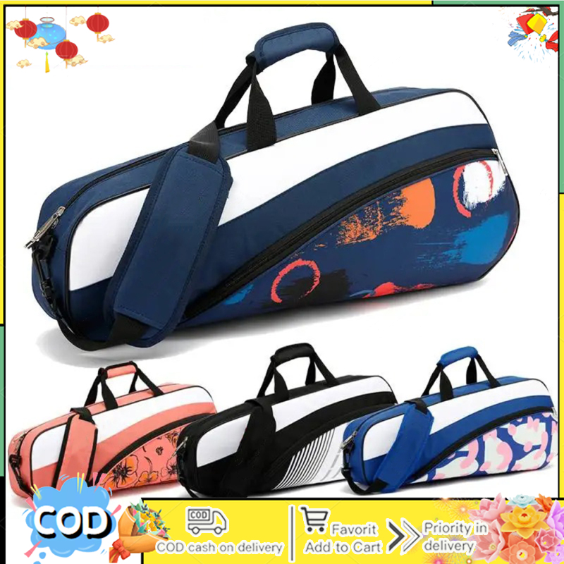 Badminton Racket Kit Bag With Adjustable Padded Shoulder Straps Tennis ...