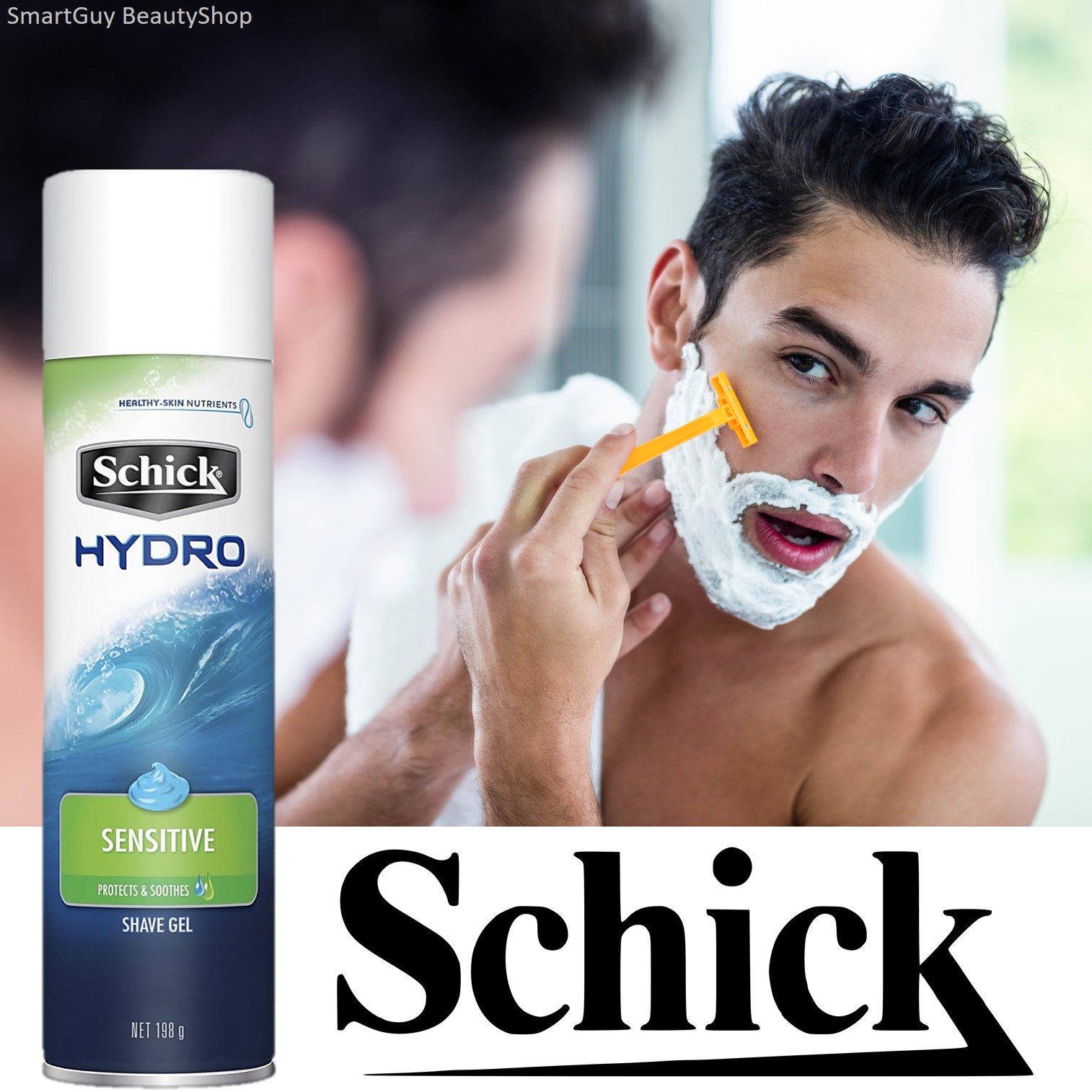 Schick Hydro Sensitive Shave Gel 198ml โฟมเจลโกนหนวดสูตรพิเศษเพื่อการ ...