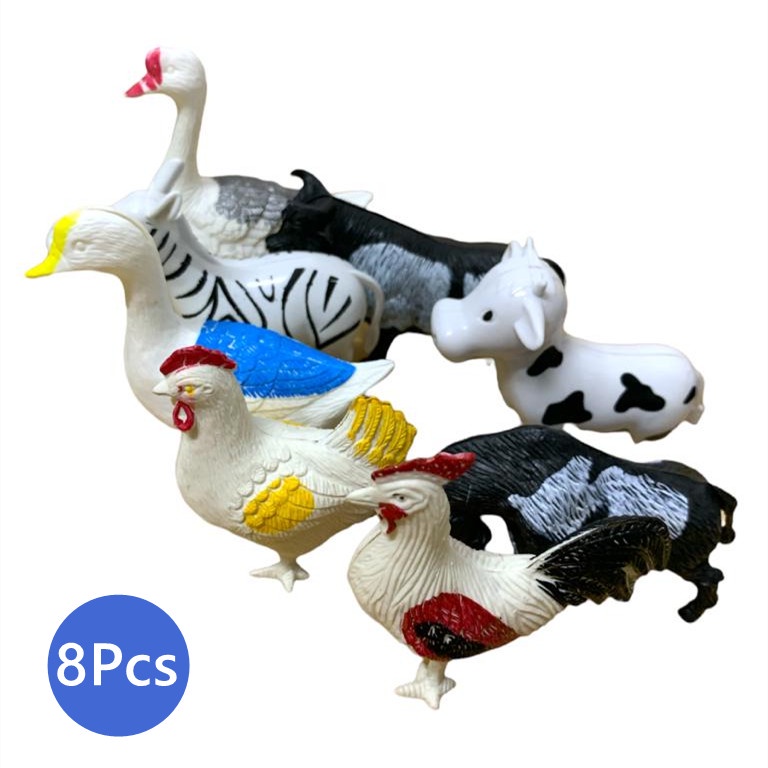 6 Pcs Animals Zoo Jungle Animals Kids Learning Toys Binatang Mainan ...