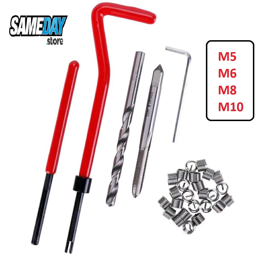 Tap Recoil M5 M6 M8 M10 M12 Kit Set Helicoil Thread Repair Drat Slek ...