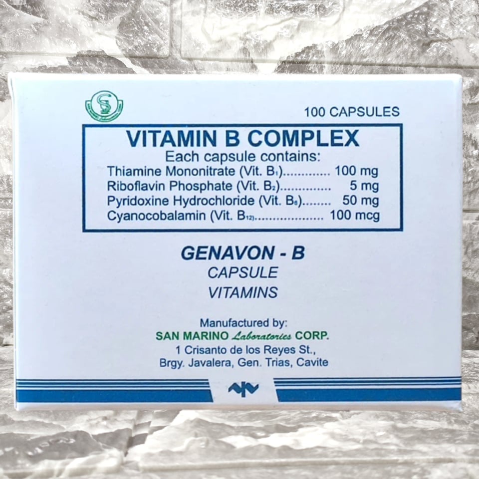 GENAVON - B (Vitamin B -Complex) 100 Capsules | Lazada PH