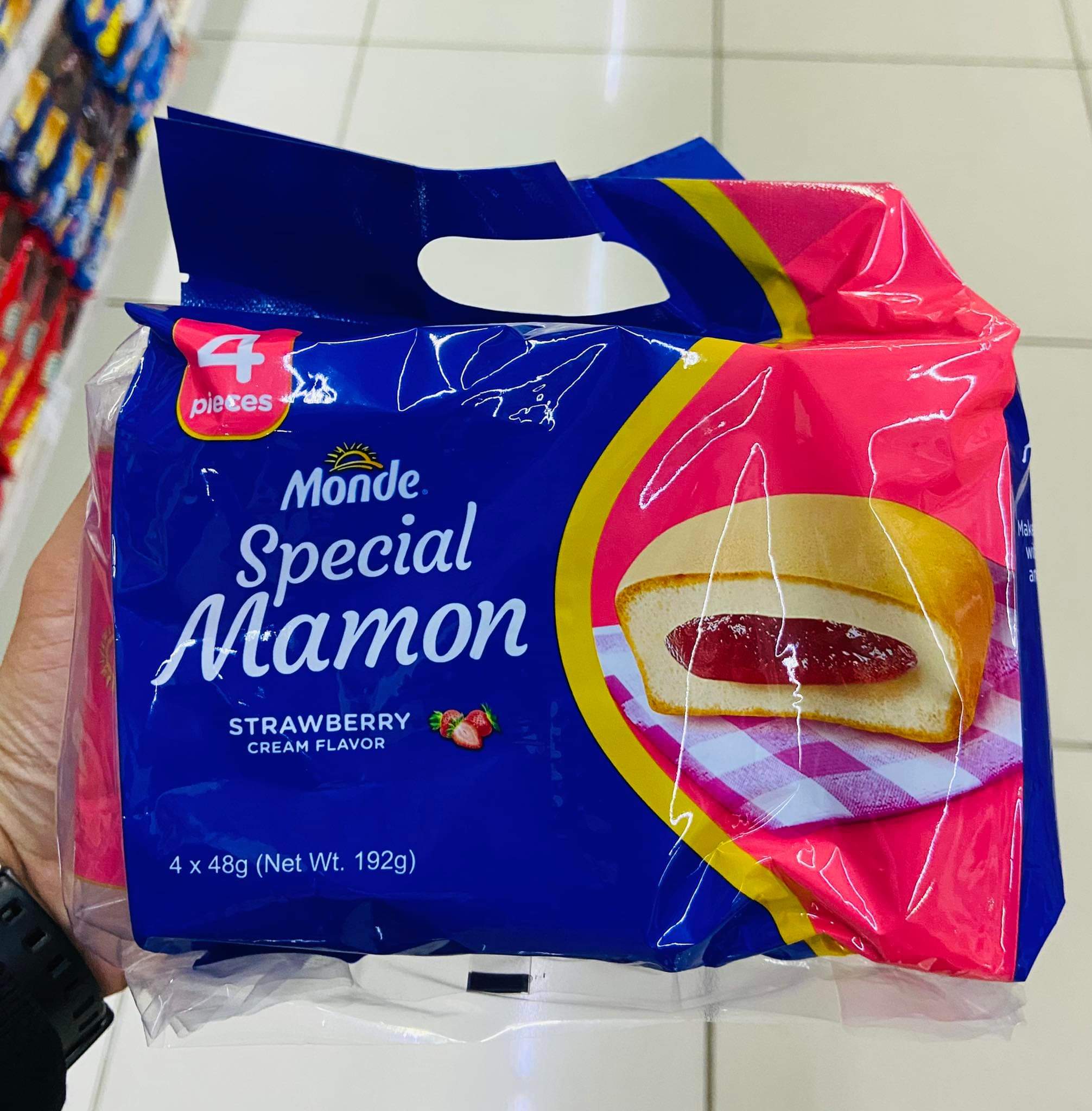 Monde Special Mamon Strawberry Chocolate Vanilla 4pcs 192g ️ ( 4pcs x ...