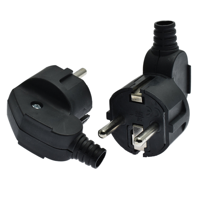 EU Plug Adapter 16A Male Replacement Outlets Rewireable Schuko ...