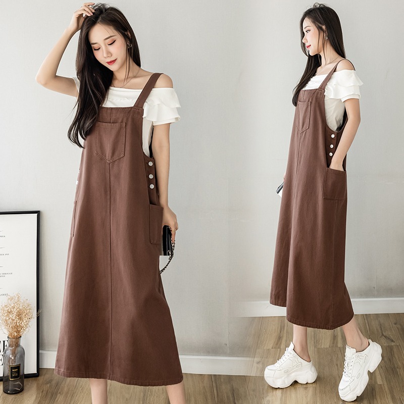 [SGLocalSeller] Korean Denim Oversized Dress Pinafore Trending Outfit ...