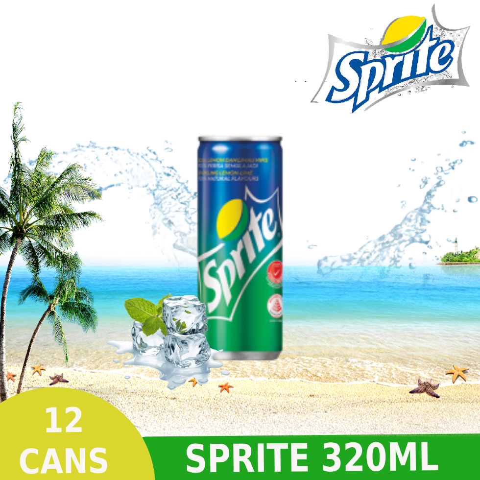 [Carton Sales] [Bundle of 3] SPRITE Drinks 320ML x 12Cans / 36Cans ...