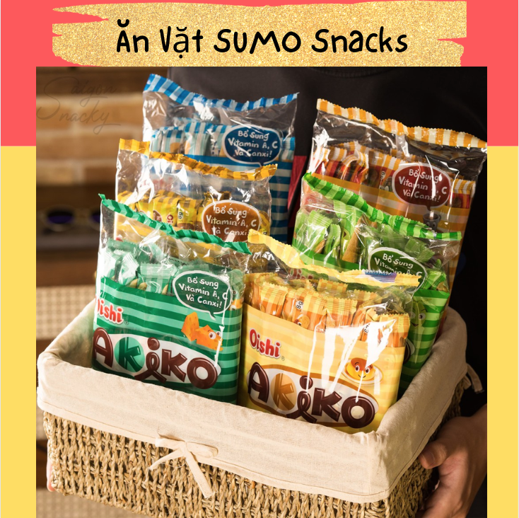 Thùng 10 Gói Bánh Snack 20 Que Akiko Oishi các vị 160g-Ăn Vặt Sumo Snack | Lazada.vn