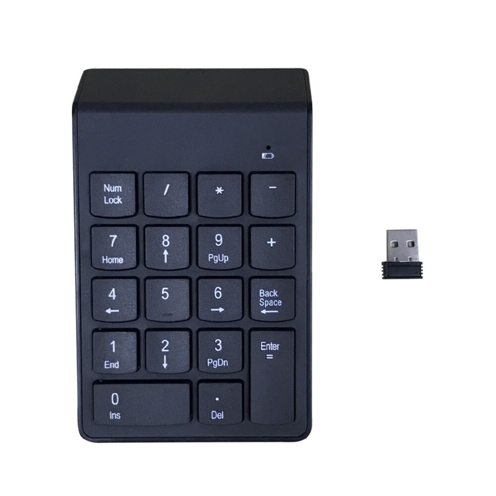 2.4G Wireless Numeric Keypad Number Pad Keyboard 18 Keys USB Receiver ...