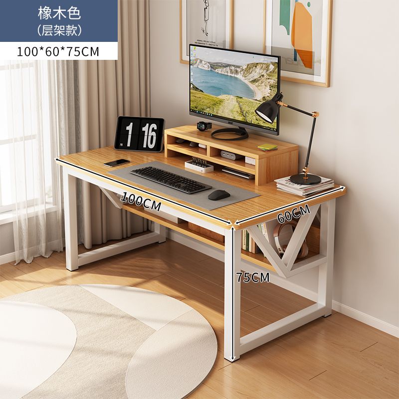 Computer Table Study Table Computer Desk with Shelf Desktop Home Desk ...