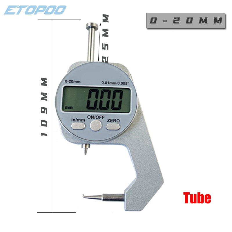 【Fast-selling】 Digital thickness of paper cloth thin metal micrometer 0 ...
