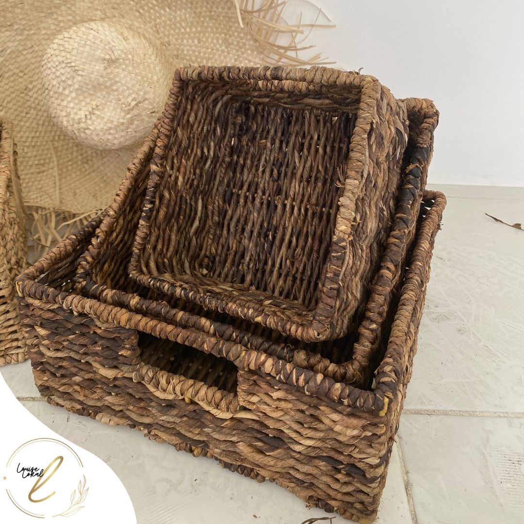 NATIVE ORGANIZER SET DARK SQUARE/ utility basket/ storage bin | Lazada PH