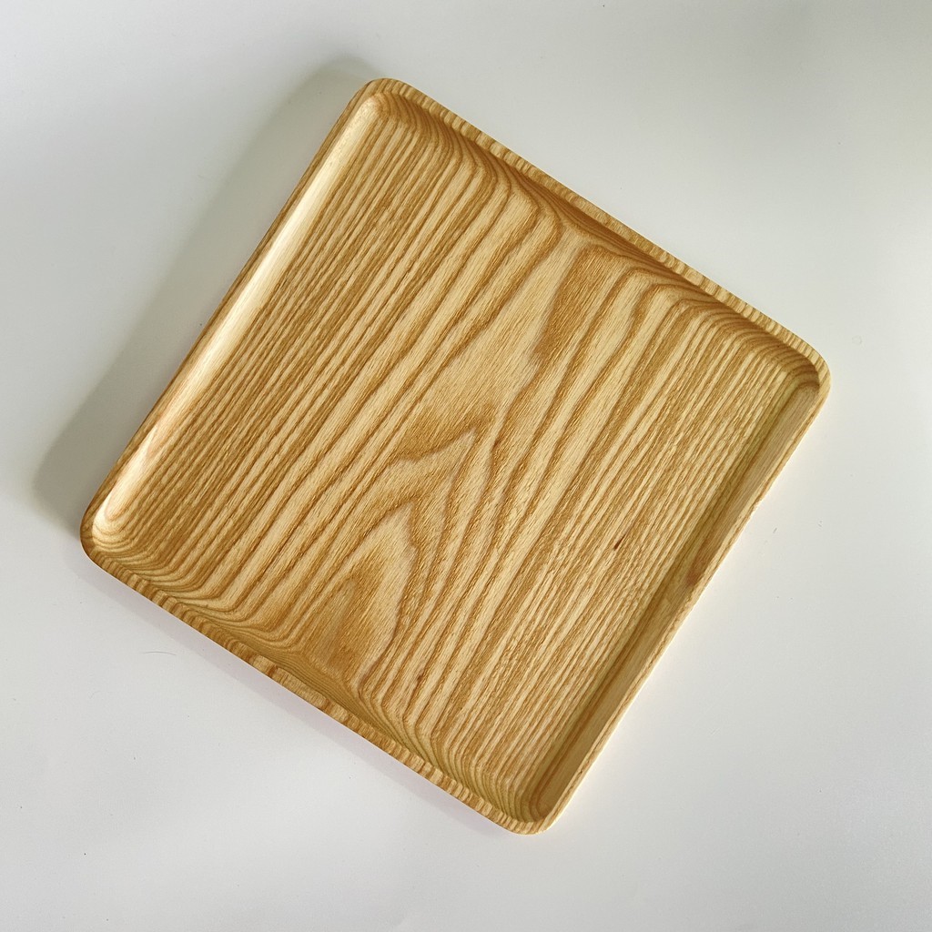 Khay gỗ nguyên khối hình vuông - Khay gỗ decor đẹp nhiều kích thước ...