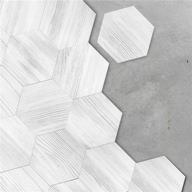 【Hottest Trends】Hexagonal Wood Grain Floor Stickers Self-Adhesive ...