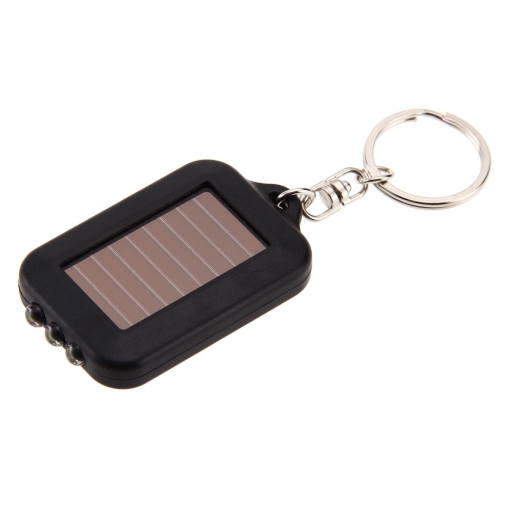 Solar Led Flashlight Mini Keychain Lights Pocket Emergency Keychain ...