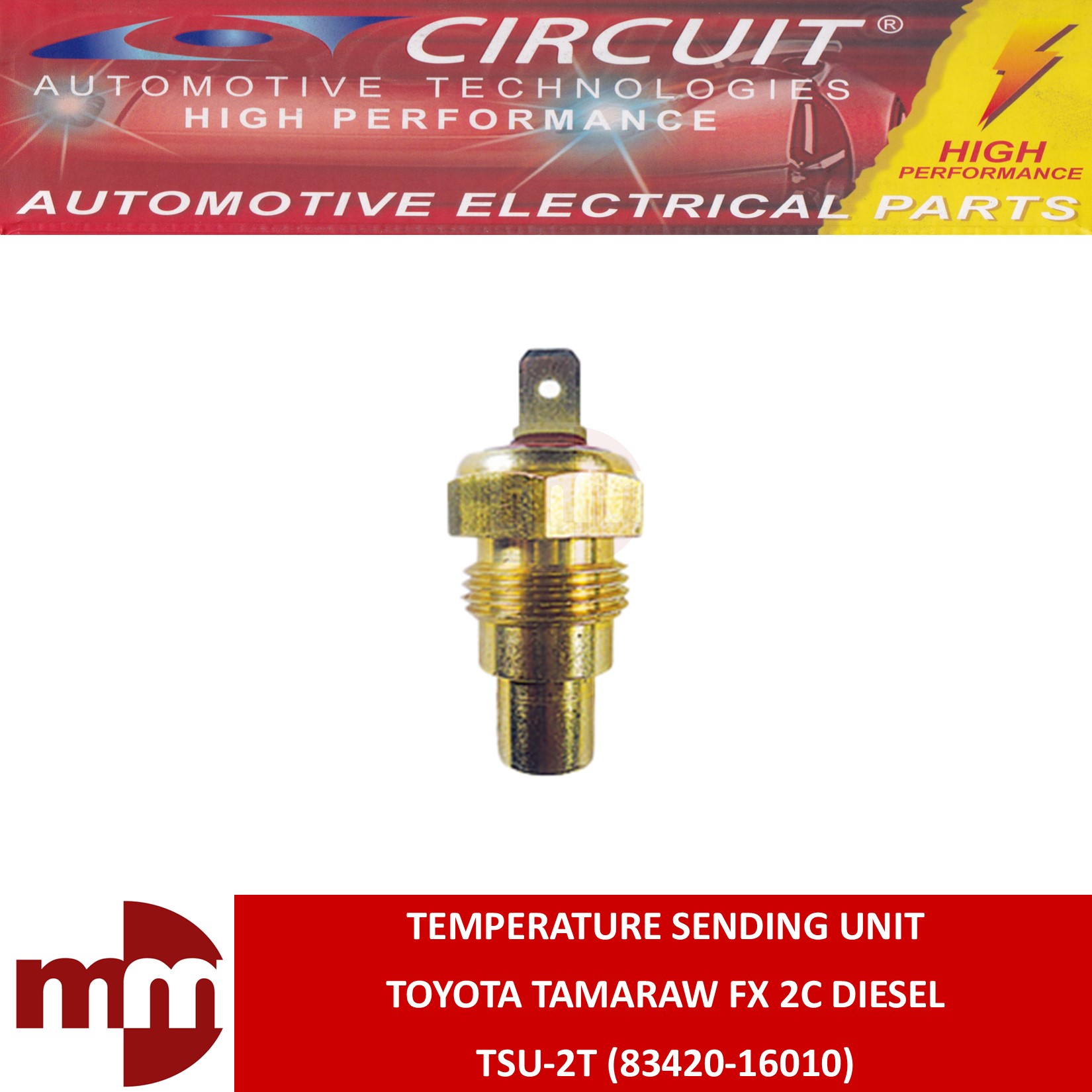 CIRCUIT Temperature Sending Unit for TOYOTA TAMARAW FX 2C DIESEL 83420 ...