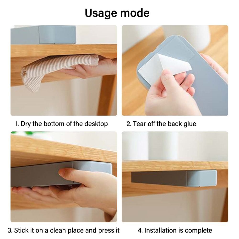 Stationery Organizer Hidden Drawer Storage Box Pen Box Desk Organizer ...
