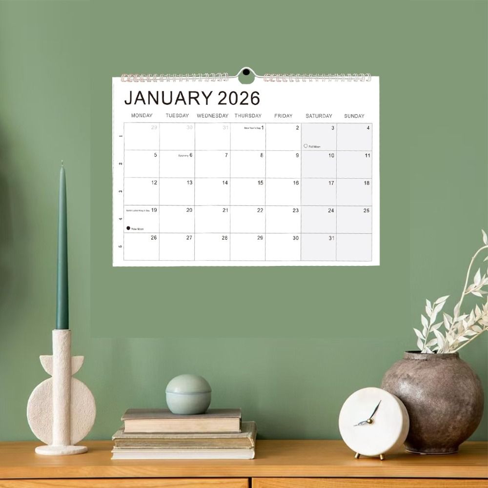 New Jan. 2026 - Jun. 2027 2026 Calendar with Hook Thick Paper Hanging ...