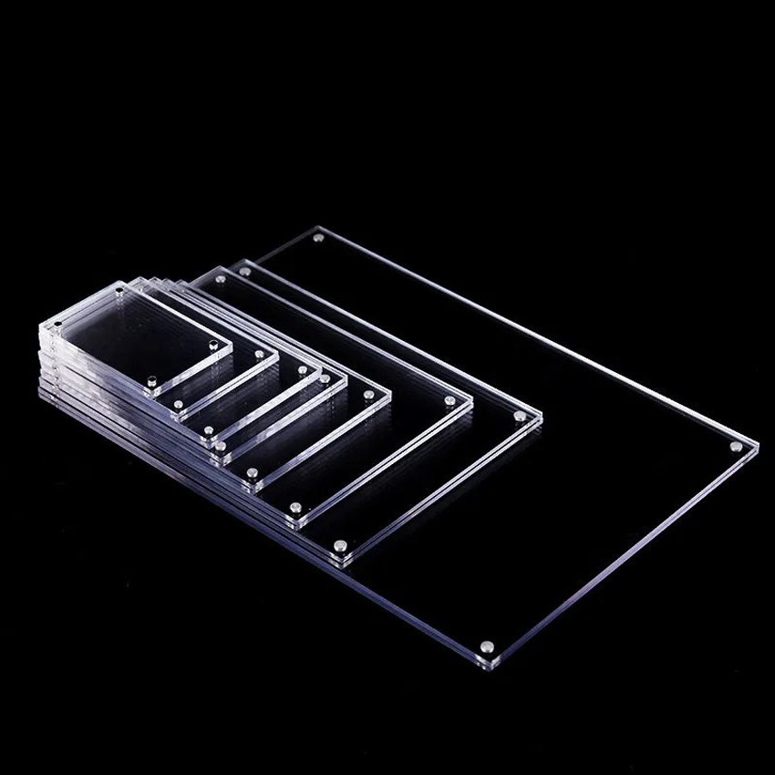 2 Pcs Transparent Magnetic Photo Frame Poster Album Tag Display Stand ...