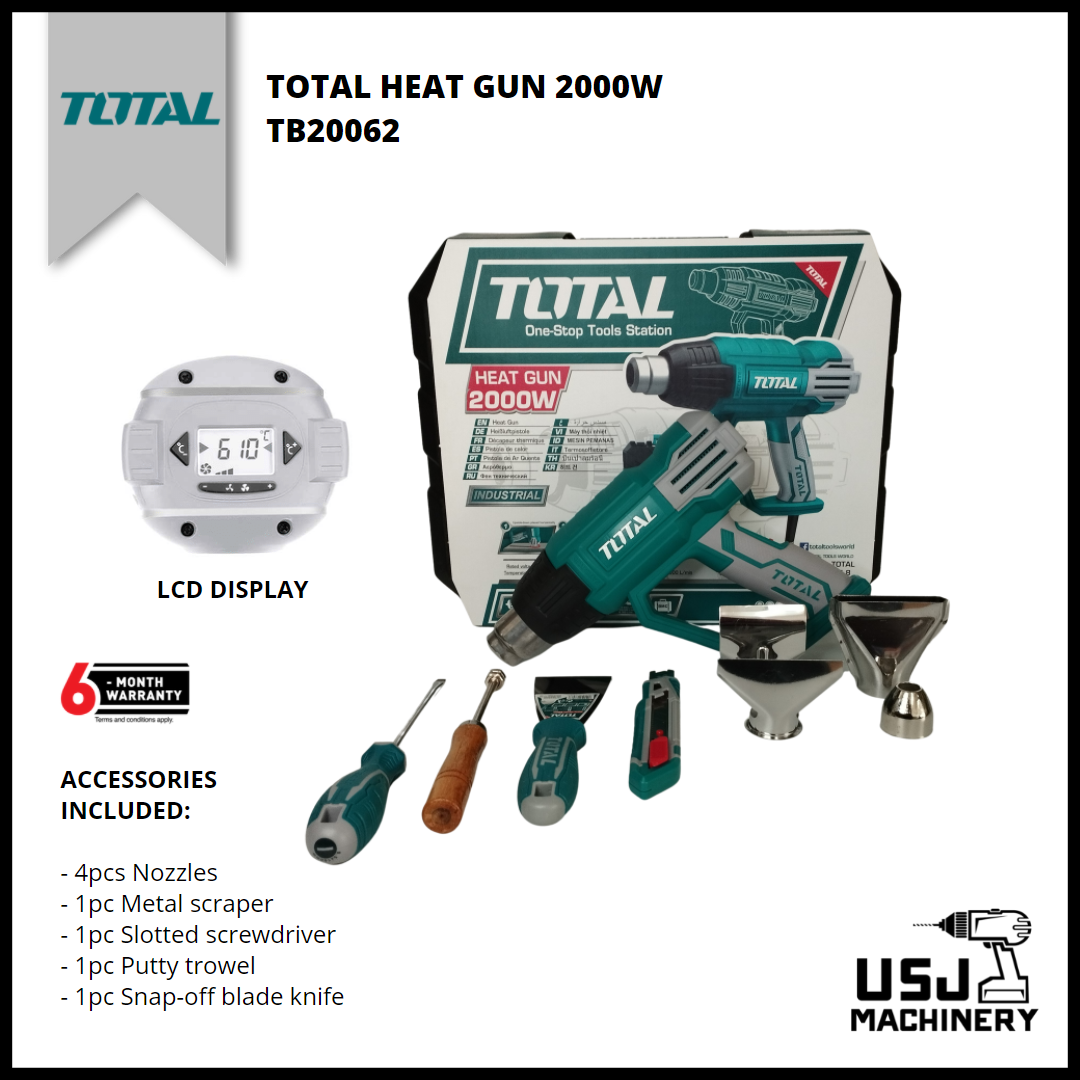 TOTAL Heat Gun 2000W TB20062 | 6 Months Warranty | Lazada