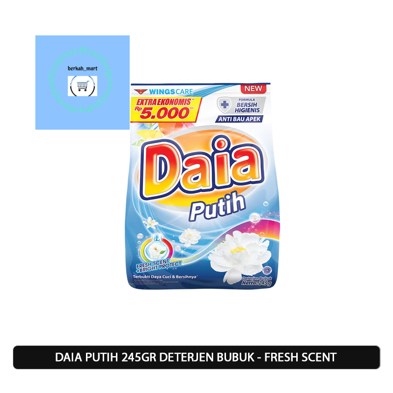 DAIA PUTIH 245GR DETERJEN BUBUK | Lazada Indonesia