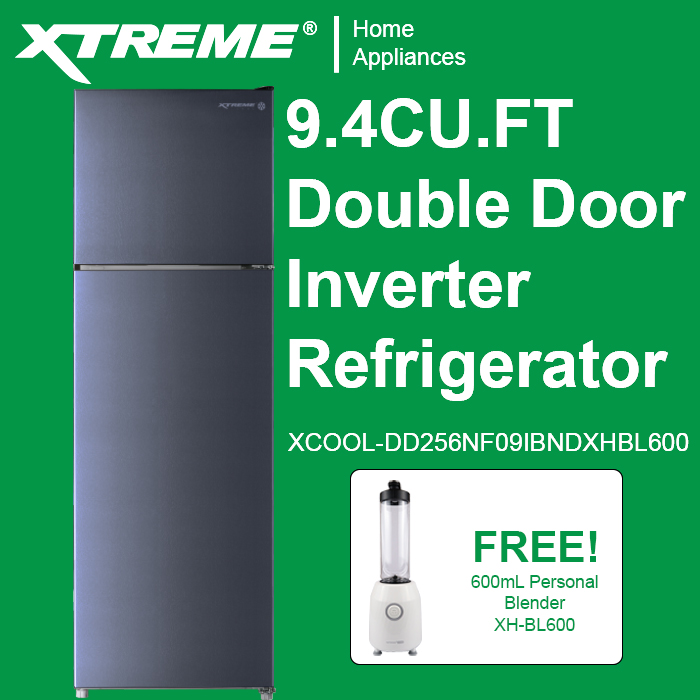 XTREME COOL 9.0CU.FT 2-Door Inverter Refrigerator Get FREE 600ML ...