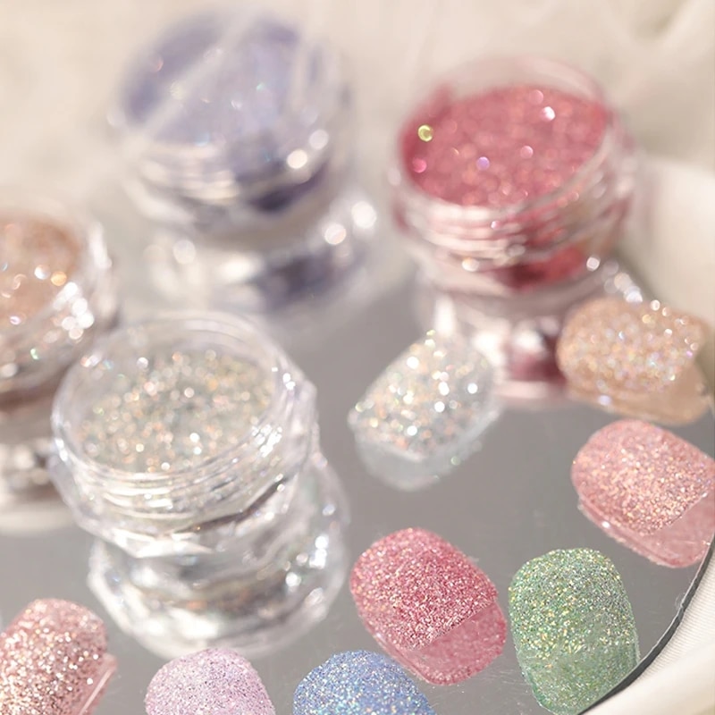BeliefMelief Profesional 8 Colors Reflective Nail Crystal Diamond ...