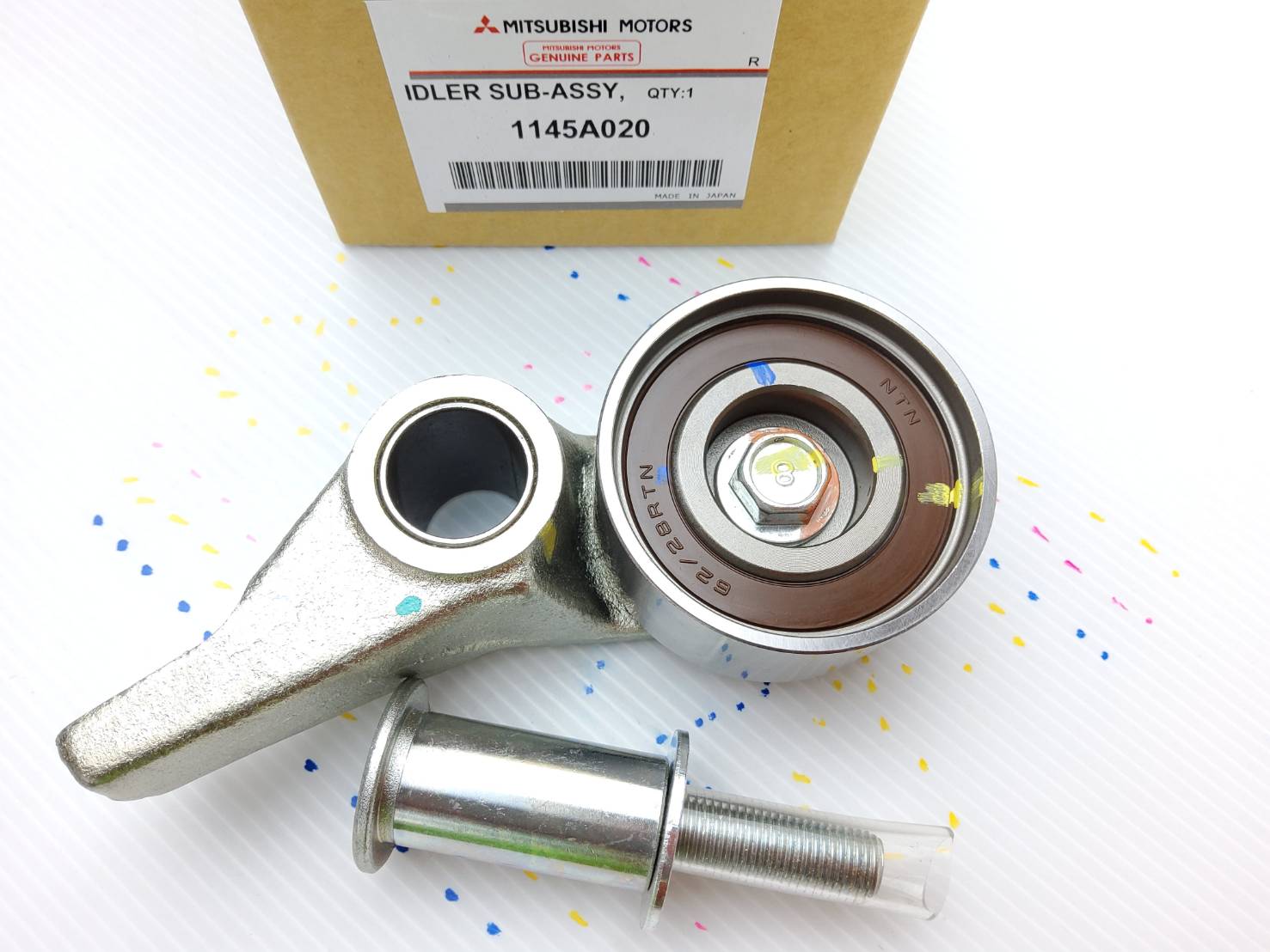 ลูกลอกดันสายพานหน้าเครื่อง+ขา+สกูร 4D56 ไทรทัน #1145A079,1145A020 ...