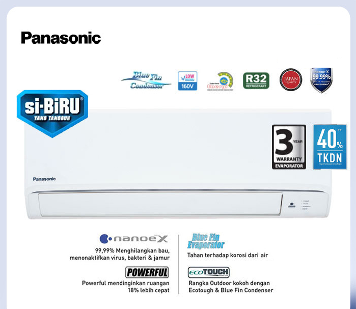 Panasonic AC Split 1 PK Standard 1PK - CS/CU-PN9WKJ / PN9-WKJ | Lazada Indonesia