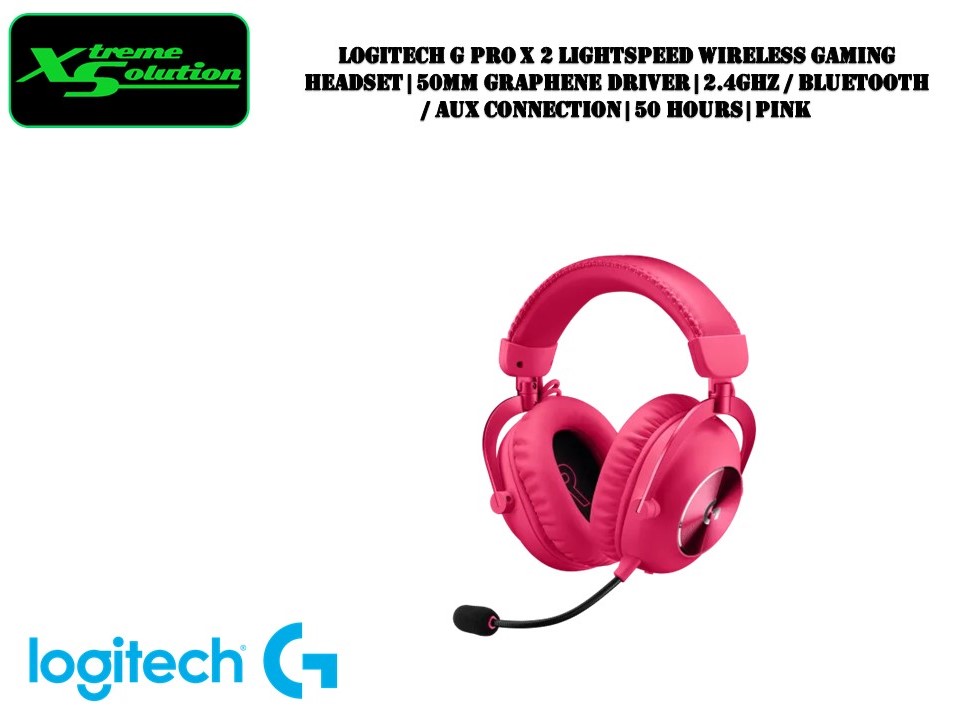 Logitech G Pro X 2 Lightspeed Wireless Gaming Headset | 50mm Graphene ...