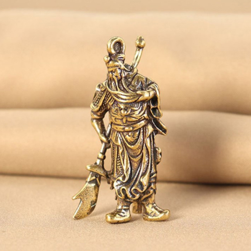 Solid Pure Copper Guan Gong Knife Sword Car Keychain Pendants Luggage ...