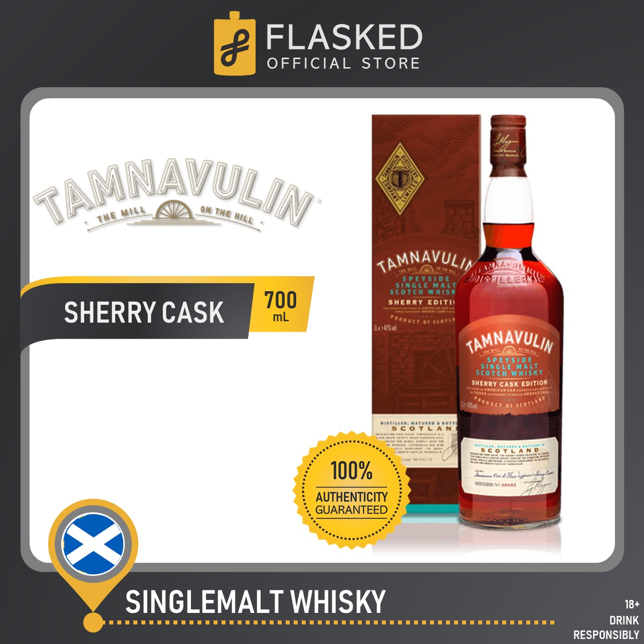 Tamnavulin Sherry Cask Speyside Single Malt Scotch Whisky 700ml | Lazada PH