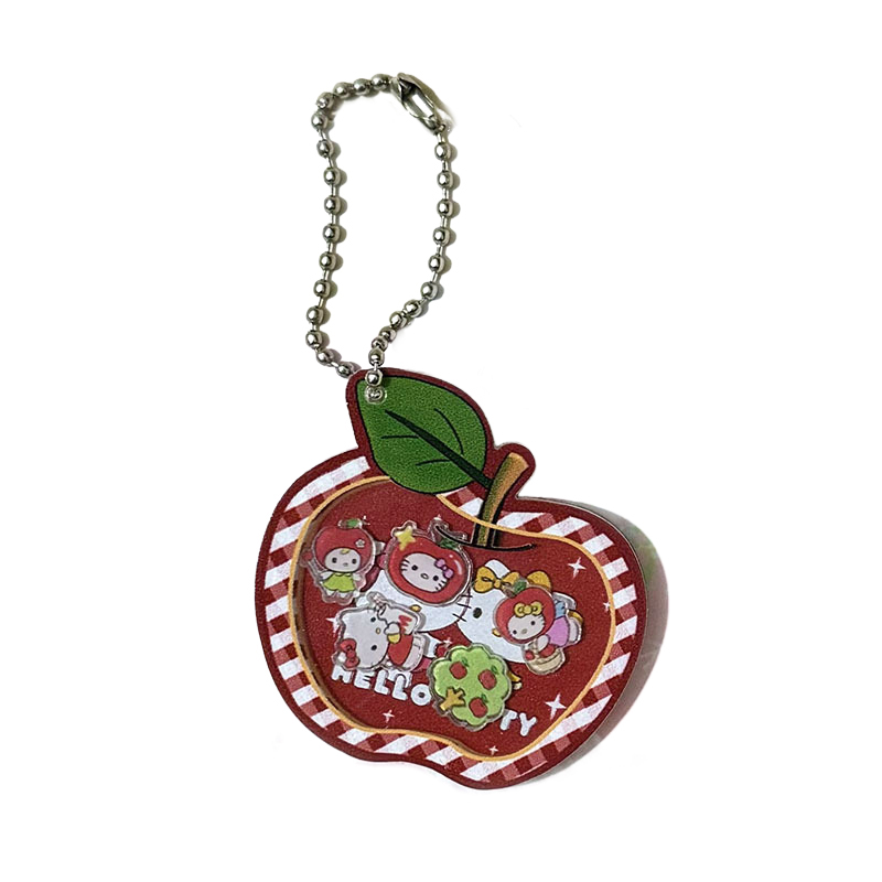 1 Piece Cute Apple Hello Kitty Shaking It Keychain Girly Sweet Bag ...