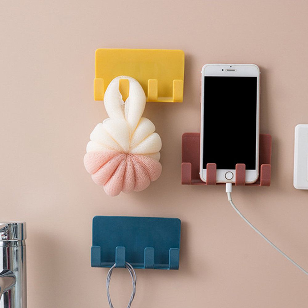 SIKONG Punch-free Home Storage Multi-Purpose Hook Bracket 4 Hooks Stand ...