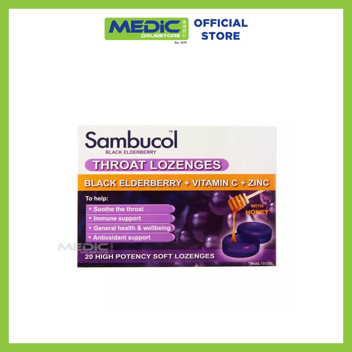 [Bundle of 3] Sambucol Throat Lozenges 20 - By Medic Drugstore | Lazada ...