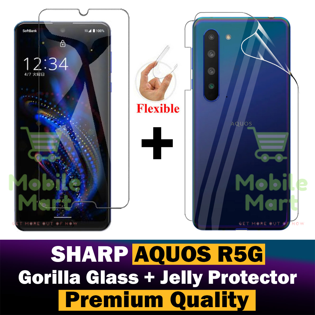 Sharp Aquos R5G Unbreakable Gorilla Flexible Nano Glass Premium High ...