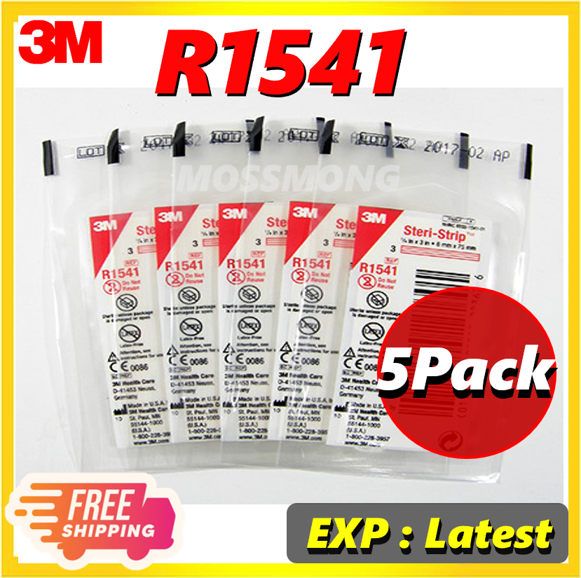 3M Steri strips R1541 adhesive skin closure 5Pack (Total 15strips ...