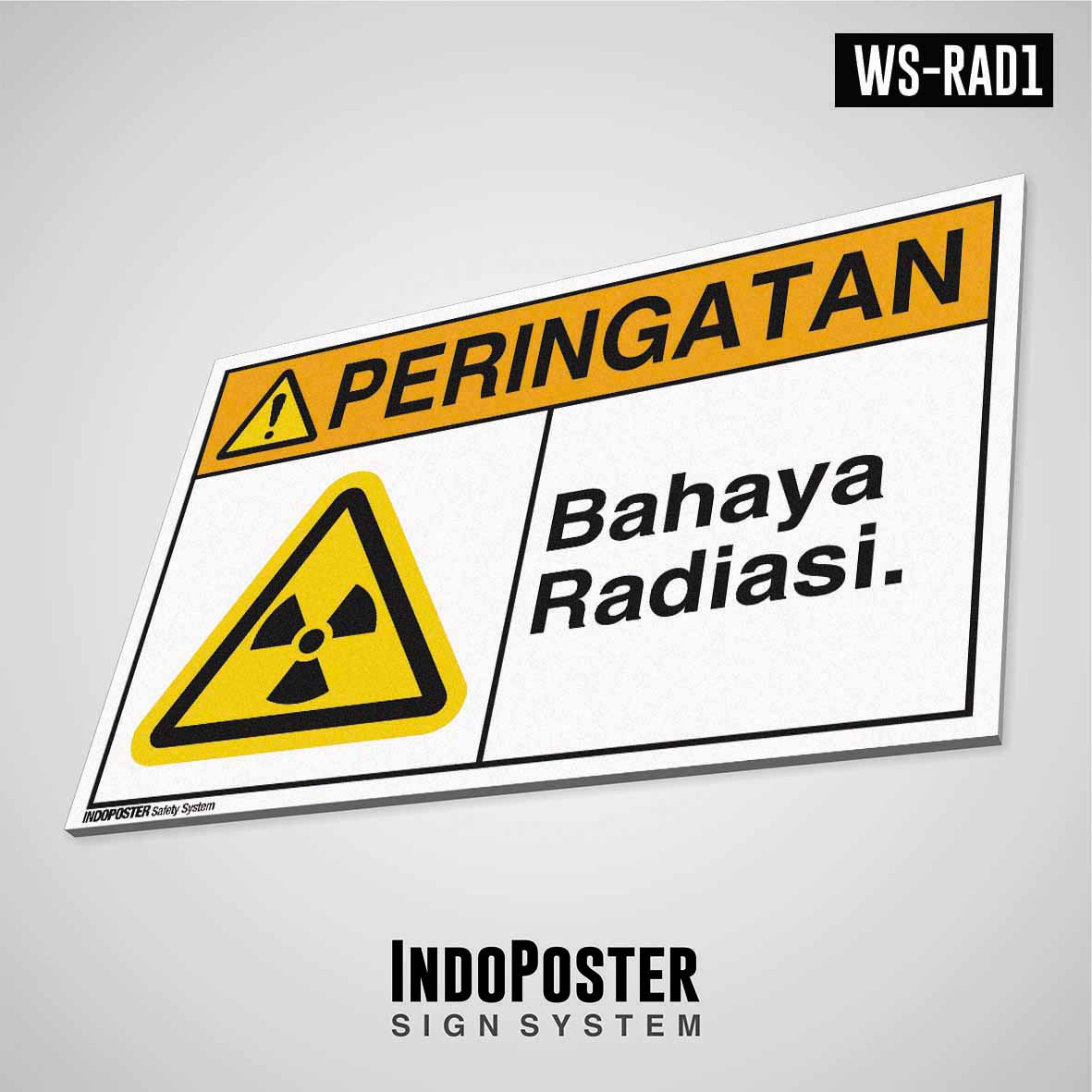 Safety Sign K3 PVC ANSI Peringatan Bahaya Radiasi M 45x30cm | Lazada ...