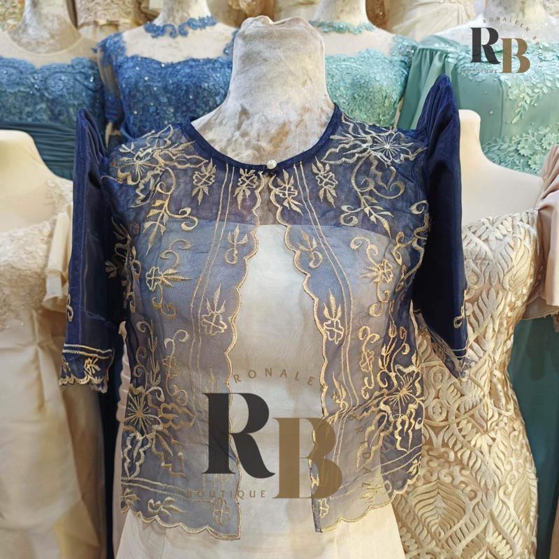 Modern Filipiniana Bolero Mestiza (Long Ramon) Sleeves | Lazada PH