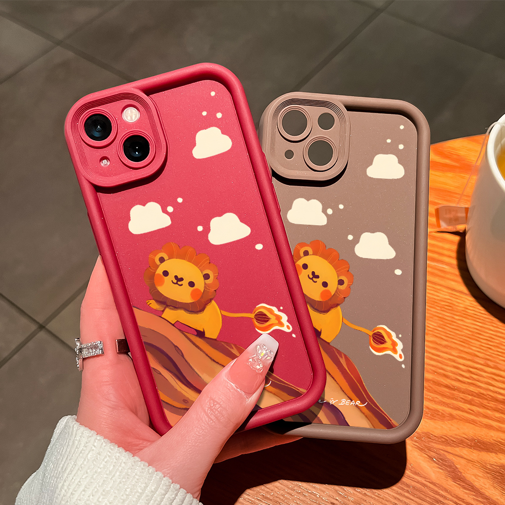 UCUC for Samsung A15 A15 5G Back Cover Cute Lion Ladder Camera Soft ...