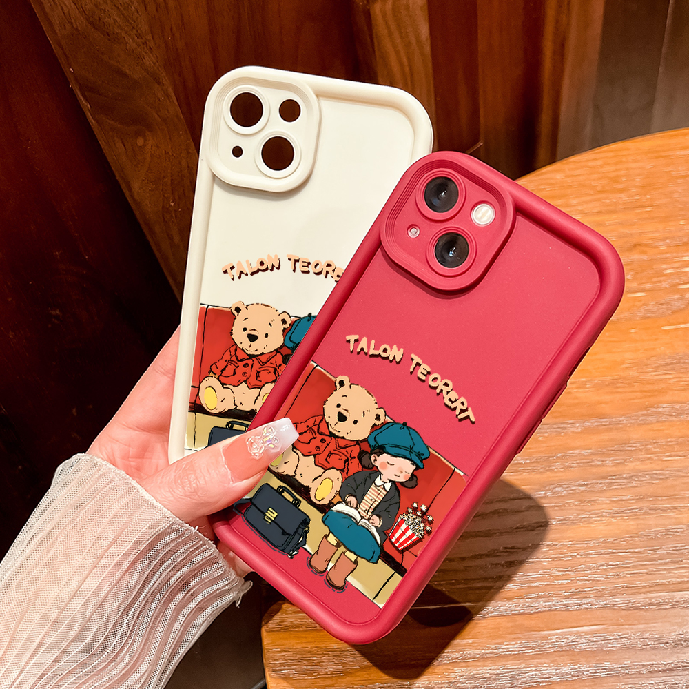 AMORVOR for OPPO Reno 2 Back Cover Cartoon Bear and Girl Fashionable ...