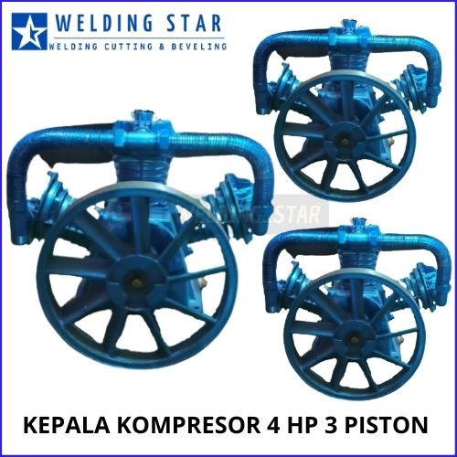KEPALA KOMPRESOR 4 HP 0.36/8 / KELAPA KOMPRESOR 3 PISTON 4 HP | Lazada ...