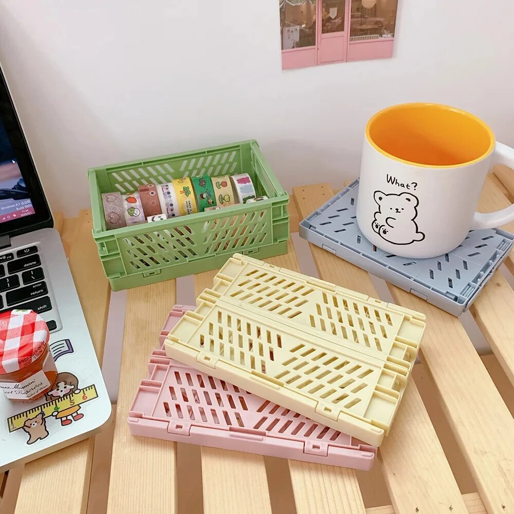 【Expert Recommended】 6 Color Organizing Storage Baskets Case Folding ...