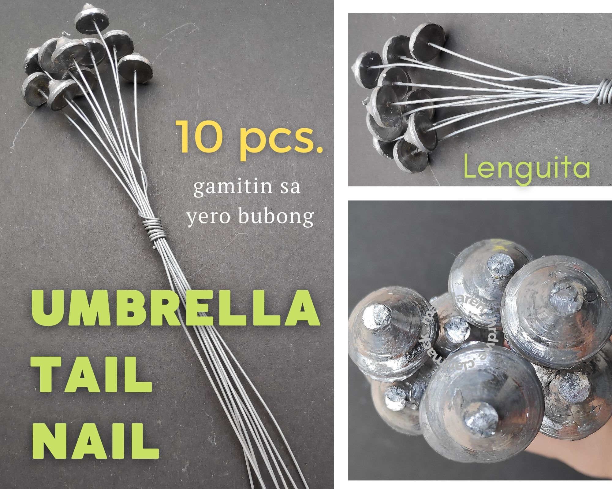 Lead Wire Fastener ️ Linguita ️ Lenguita ️ Umbrella Tail Nail ️ German ...