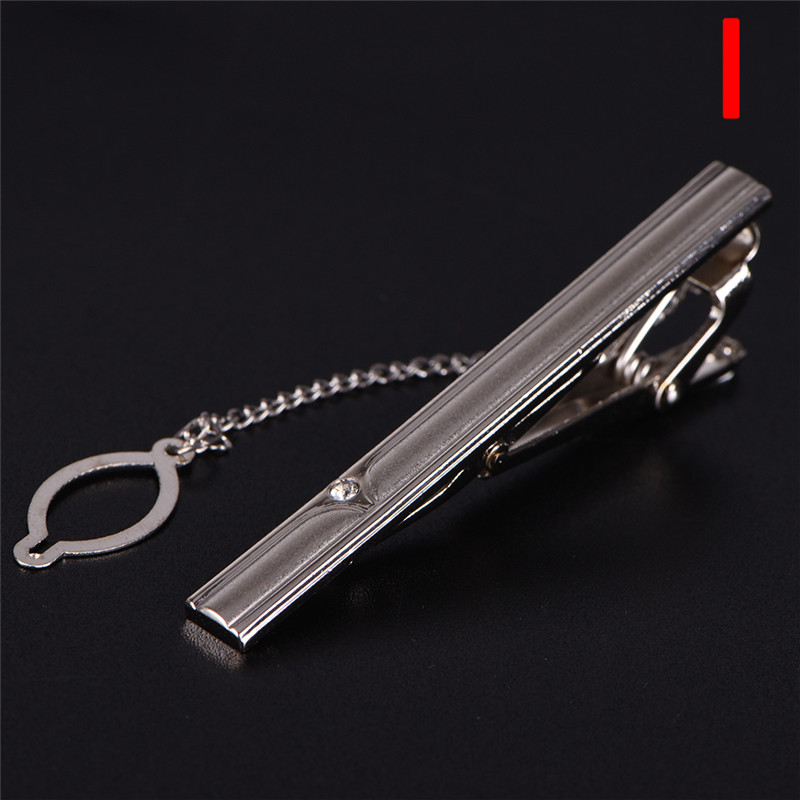 Men Silver Necktie Tie Clip Stainless Steel Plain Clasp Bars Pins Clips ...